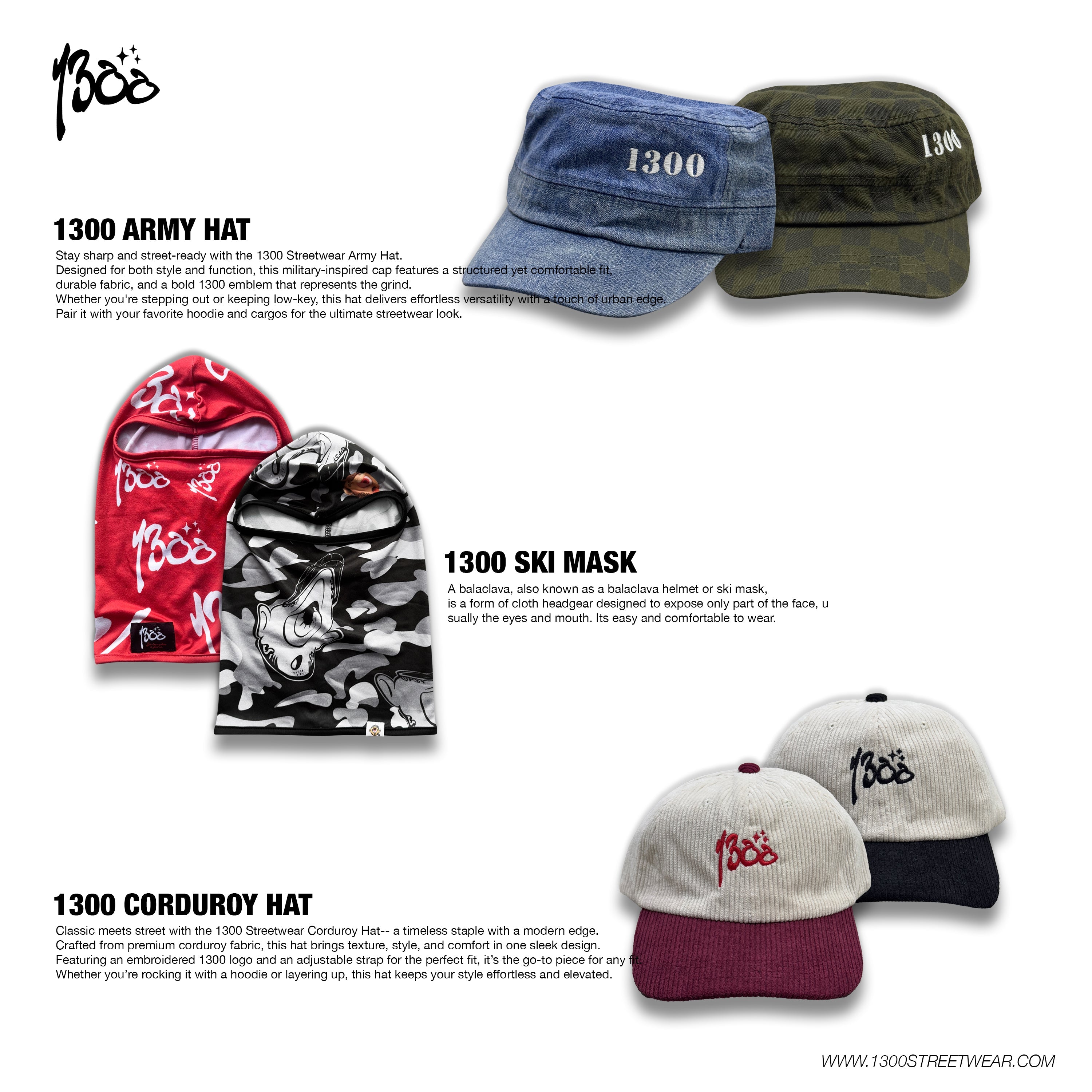 HEADWEAR – 1300 Streetwear